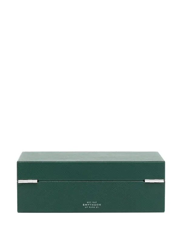 Smythson Panama Leather Watch Box - Green