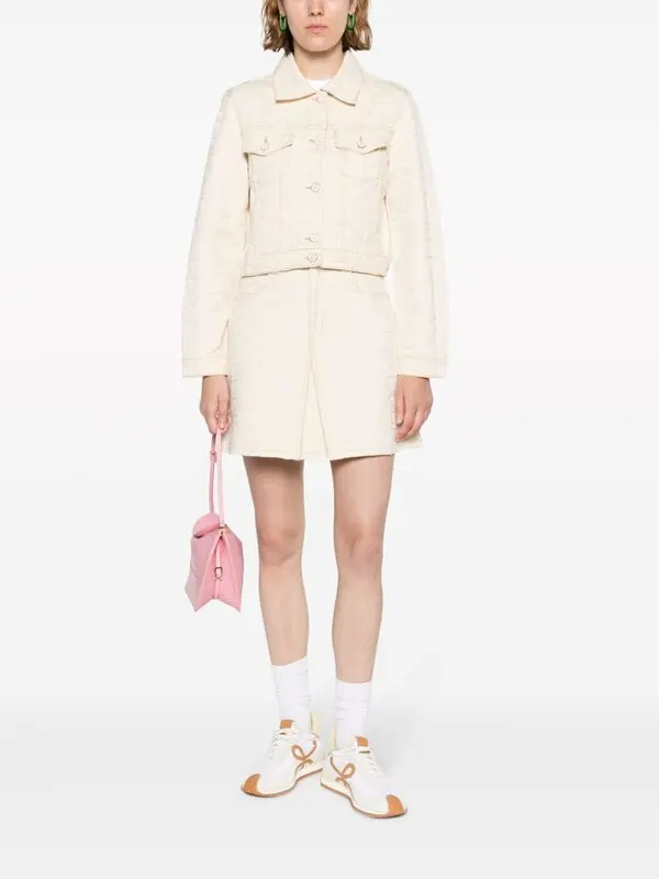 Casablanca Monogram-jacquard Denim Skirt