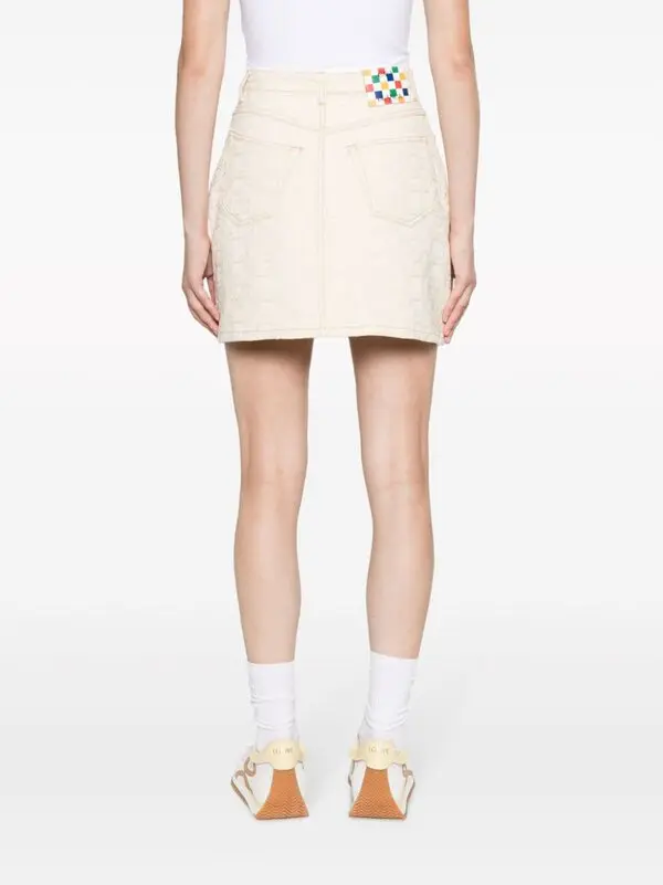 Casablanca Monogram-jacquard Denim Skirt
