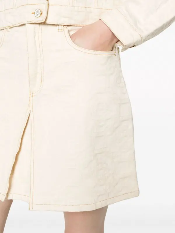 Casablanca Monogram-jacquard Denim Skirt