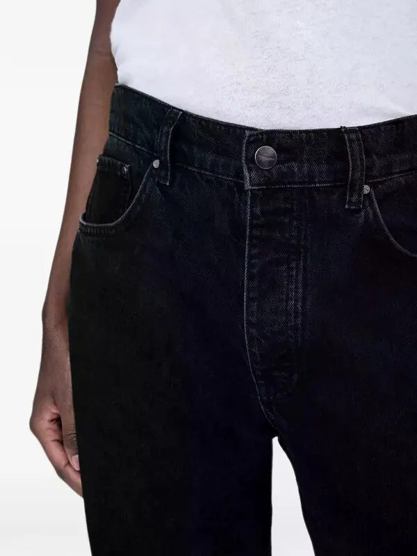 ANINE BING Hugh Logo-patch Wide-leg Jeans