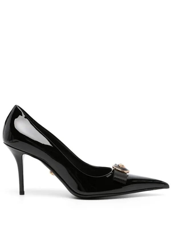 Versace 85mm Ribbon Pumps - Black