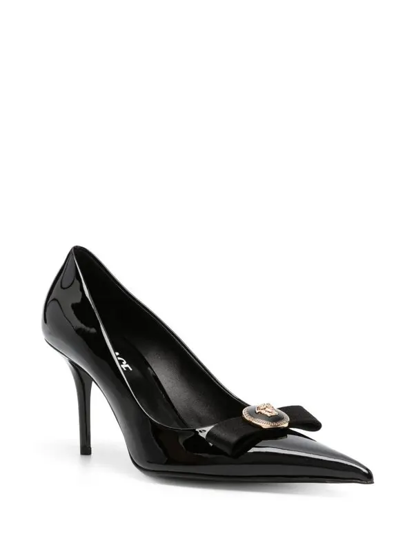 Versace 85mm Ribbon Pumps - Black