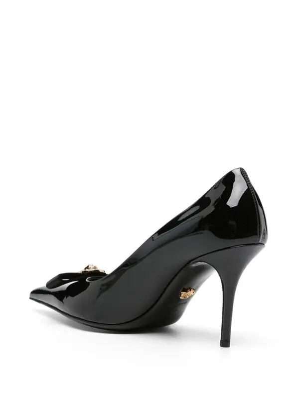 Versace 85mm Ribbon Pumps - Black