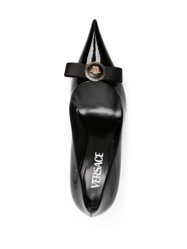 Versace 85mm Ribbon Pumps - Black