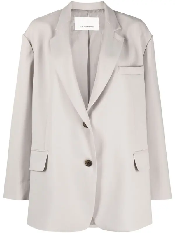 THE FRANKIE SHOP Bea Oversized Blazer - Grey