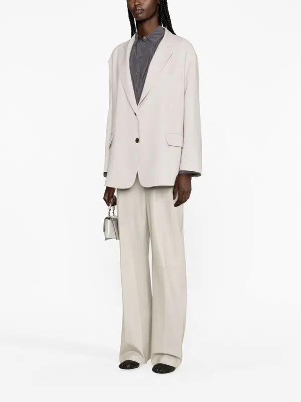 THE FRANKIE SHOP Bea Oversized Blazer - Grey