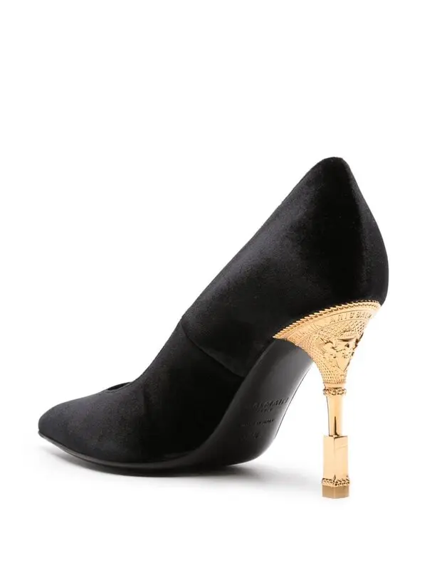 Balmain Moneta 100mm Velvet Pumps