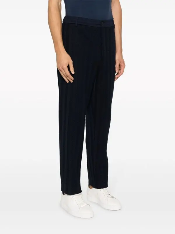 Missoni Chevron-knit Trousers - Blue