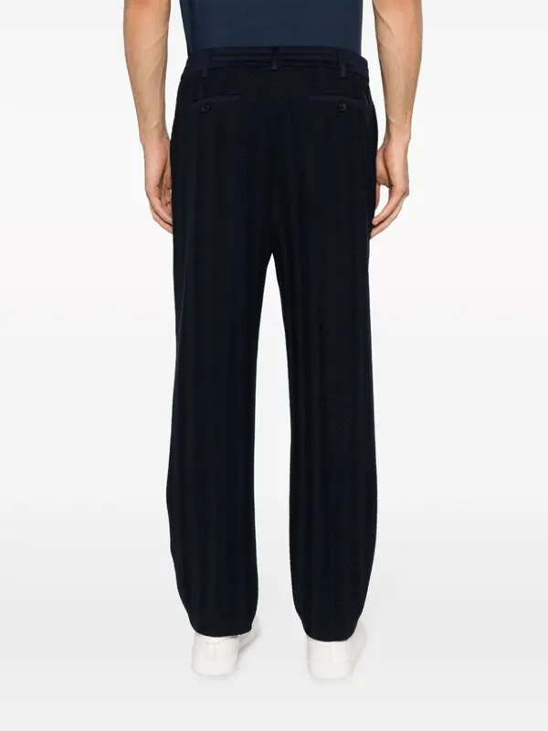Missoni Chevron-knit Trousers - Blue