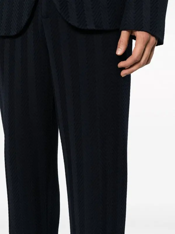Missoni Chevron-knit Trousers - Blue
