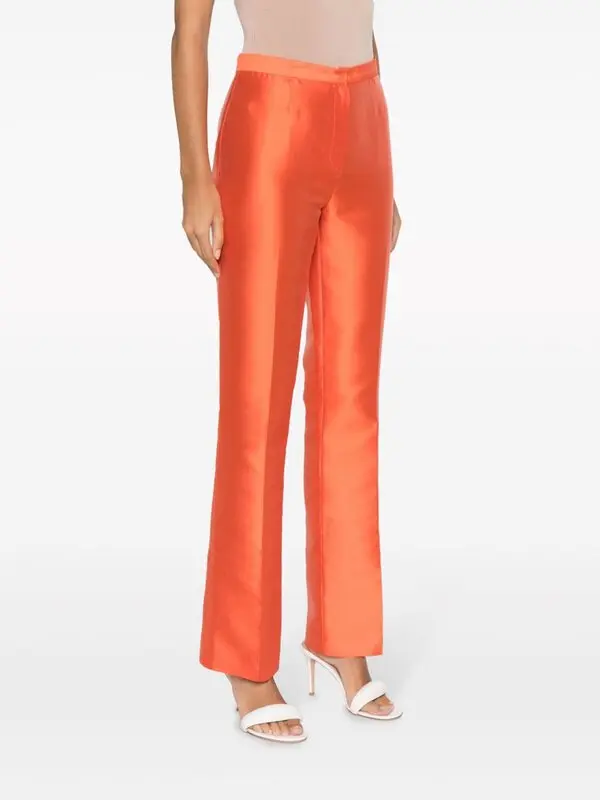 GEMY MAALOUF Satin Straight-leg Trousers