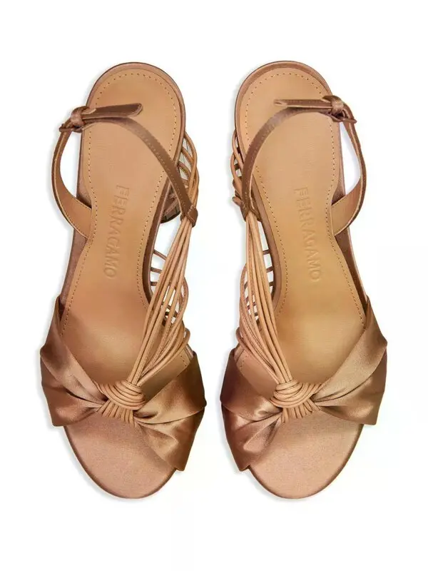 FERRAGAMO 125mm Mirrored Platform Sandals