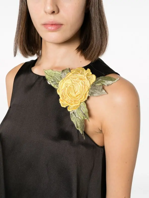 GEMY MAALOUF Floral-appliqué Blouse