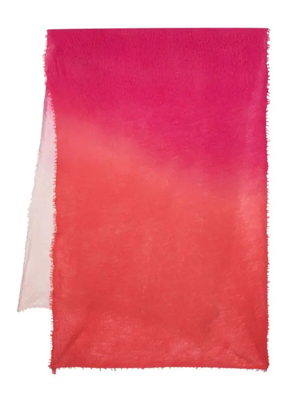 MOULETA Frayed Cashmere Scarf - Pink