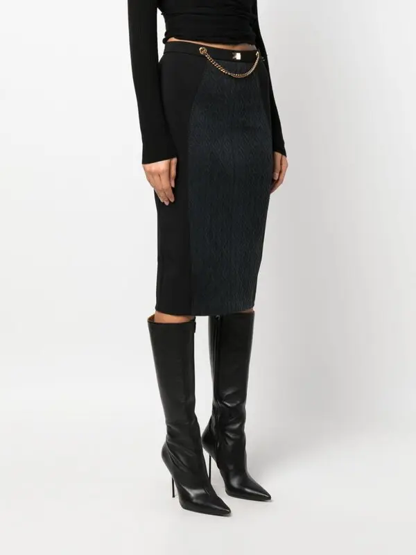Elisabetta Franchi Logo-plaque High-waisted Skirt