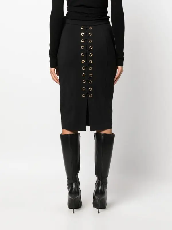 Elisabetta Franchi Logo-plaque High-waisted Skirt