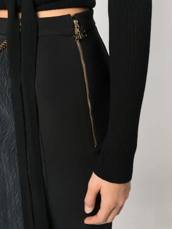 Elisabetta Franchi Logo-plaque High-waisted Skirt
