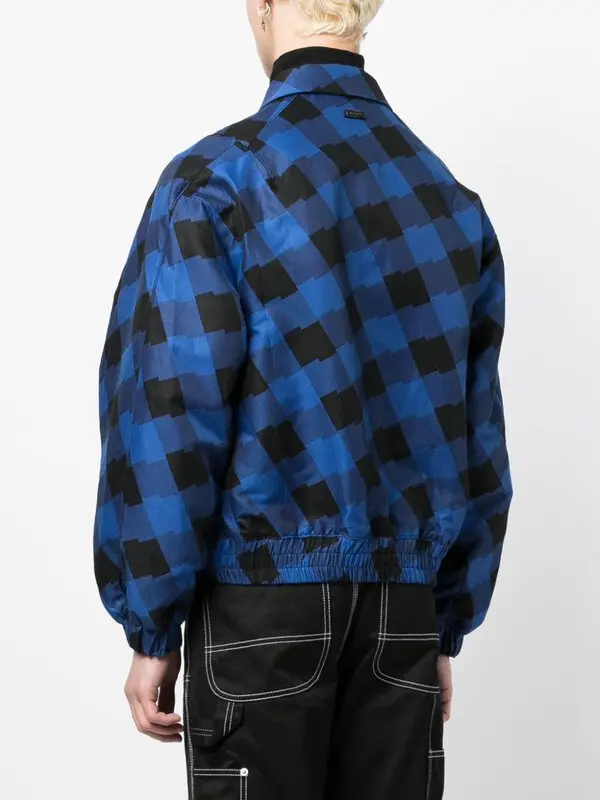 ADER ERROR Logo-patch Checked Bomber Jacket