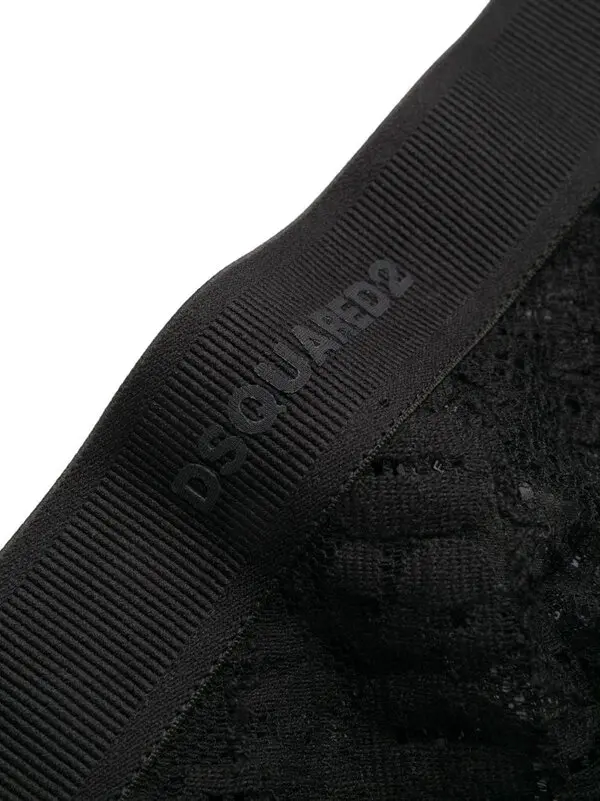 Dsquared2 Logo-embroidered Lace Briefs