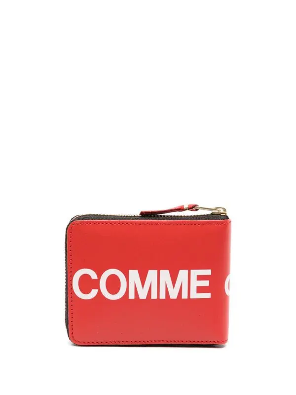 Comme Des Garçons Logo-print Leather Wallet - Red