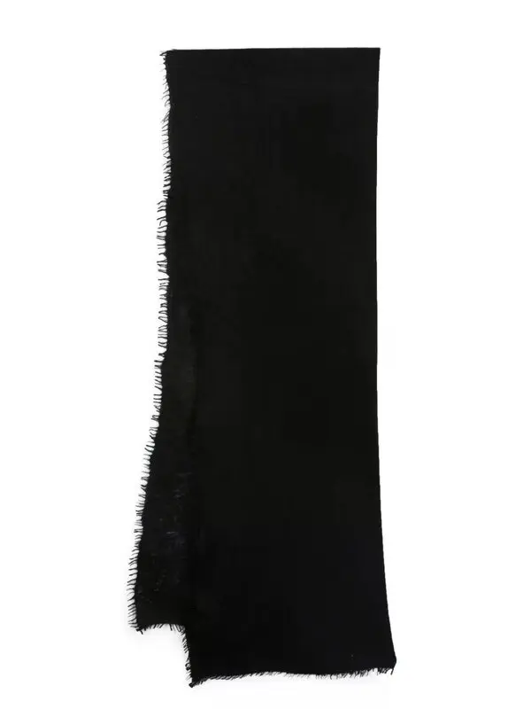 MOULETA Crochet-knit Cashmere Scarf - Black