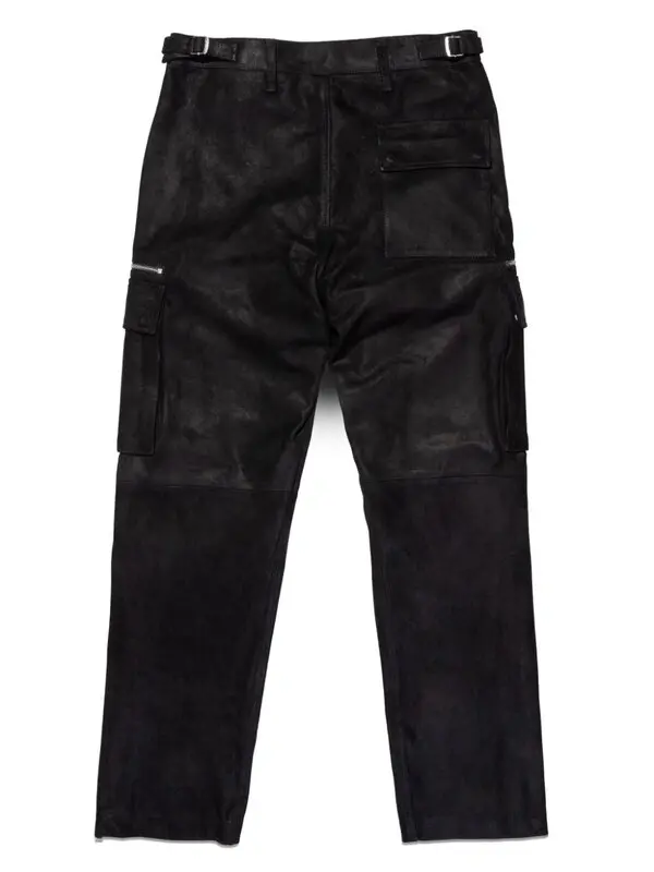 PURPLE BRAND Zipped Cargo Trousers - Black
