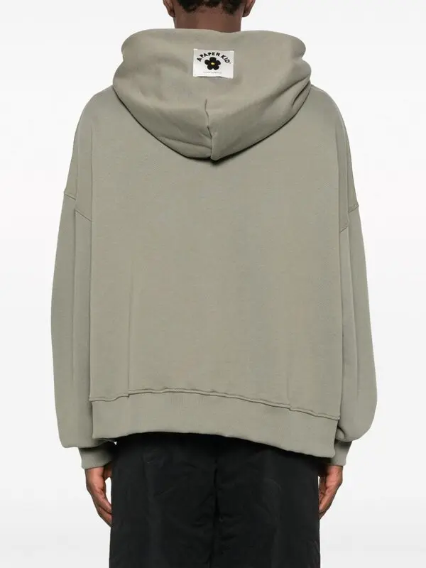 A PAPER KID Embroidered Cotton Hoodie