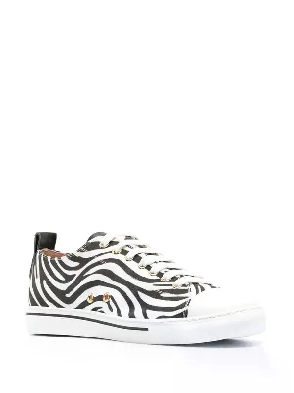 Roberto Cavalli Zebra-print Leather Sneakers