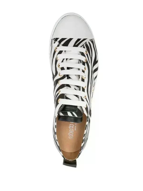 Roberto Cavalli Zebra-print Leather Sneakers