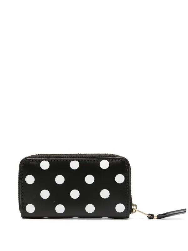 Comme Des Garçons Polka Dot-print Leather Wallet