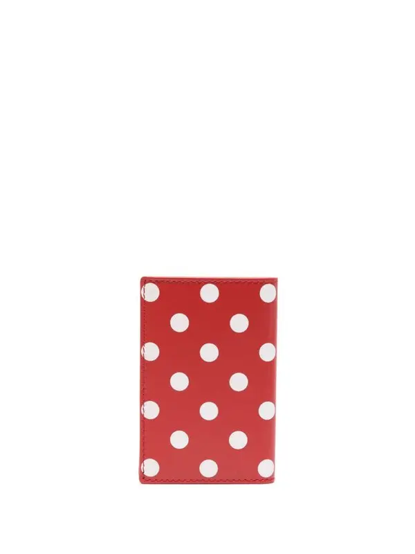 Comme Des Garçons Polka Dot-print Leather Wallet
