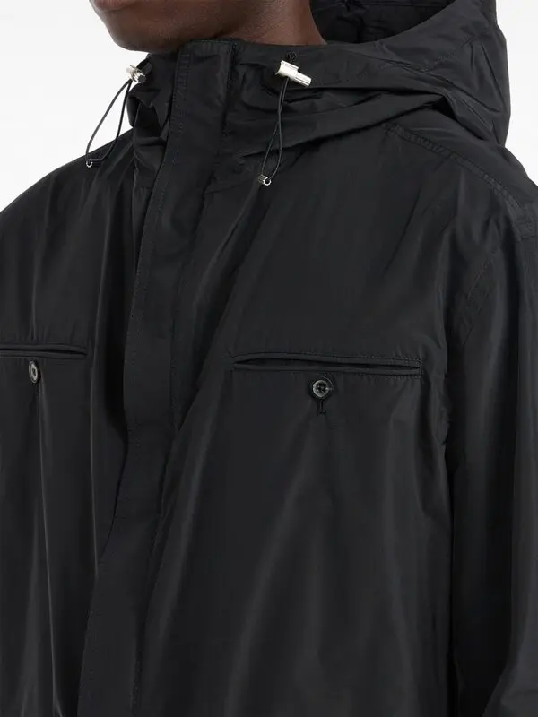FERRAGAMO Drawstring-hem Hooded Jacket - Black