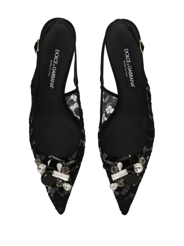 Dolce & Gabbana 60mm Lace Slingback Pumps