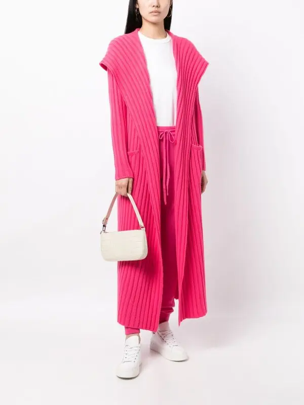 TEDDY CASHMERE Amalfi Rib-knit Cashmere Cardigan - Pink