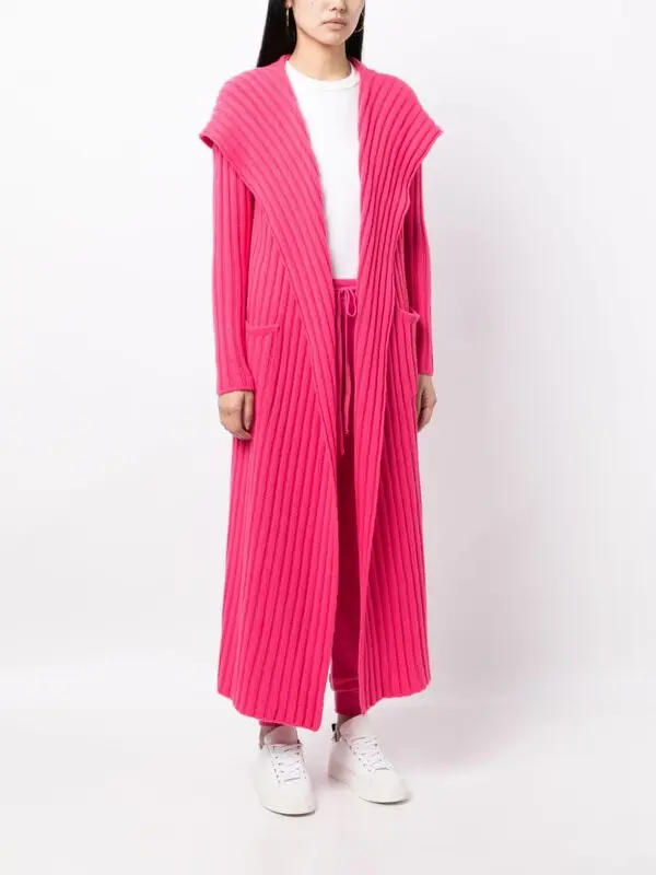 TEDDY CASHMERE Amalfi Rib-knit Cashmere Cardigan - Pink