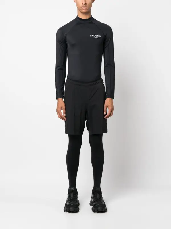 Balmain Logo-print Long-sleeve T-shirt - Black