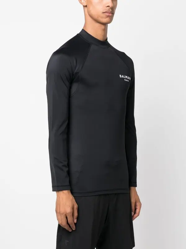 Balmain Logo-print Long-sleeve T-shirt - Black