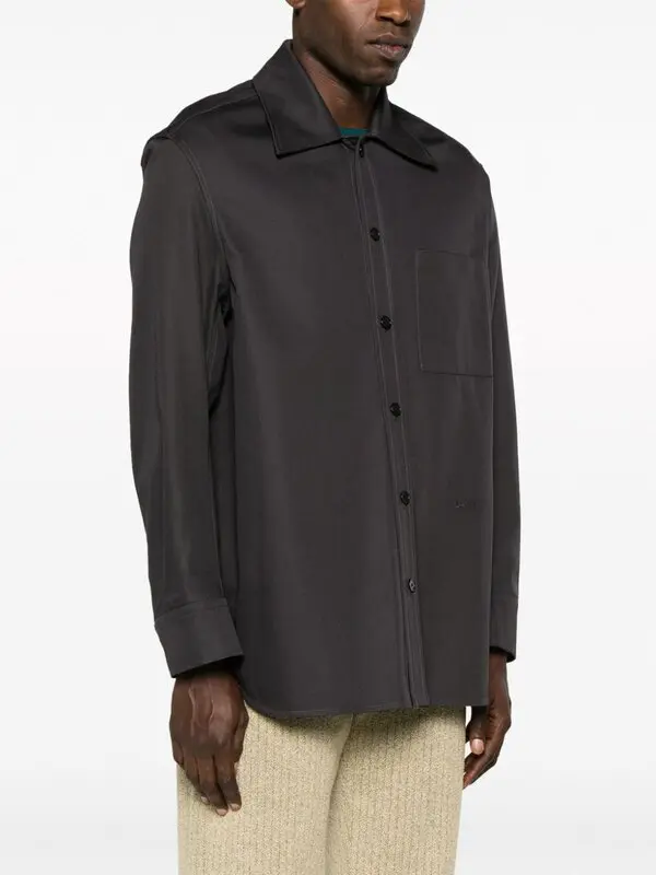 LANVIN Logo-embroidered Cotton Shirt