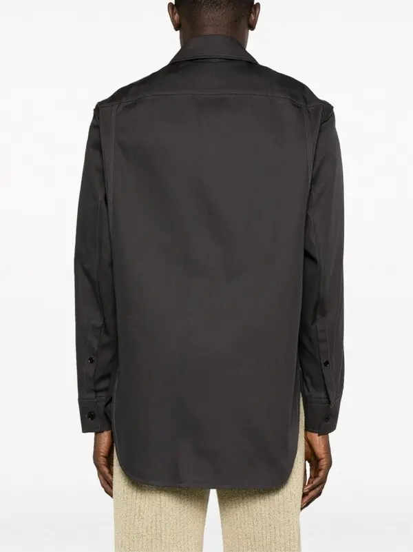 LANVIN Logo-embroidered Cotton Shirt