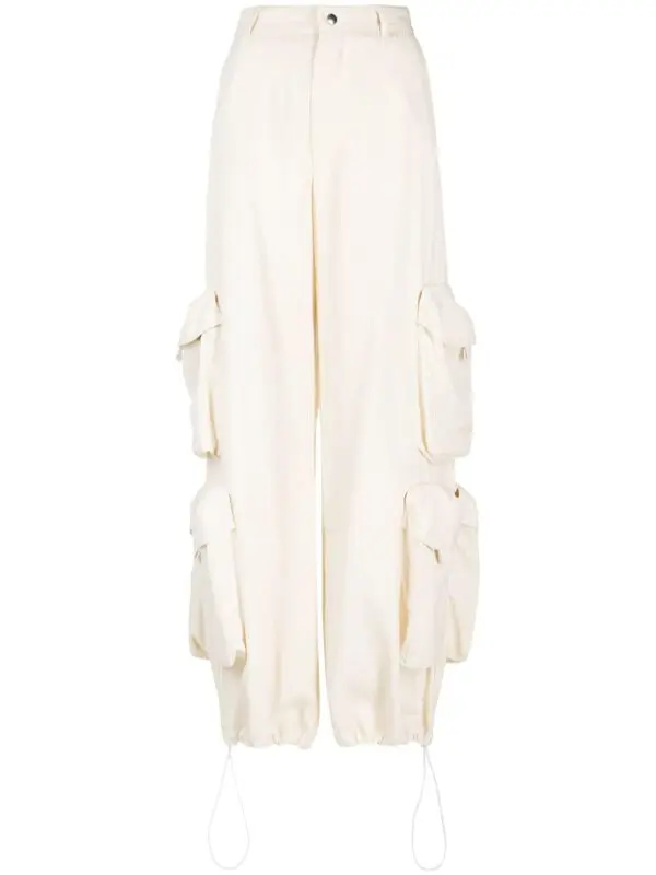 Amiri Wide-leg Cargo-pockets Trousers - Neutrals