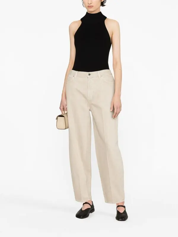 TOTEME High-waist Tapered-leg Jeans - Neutrals