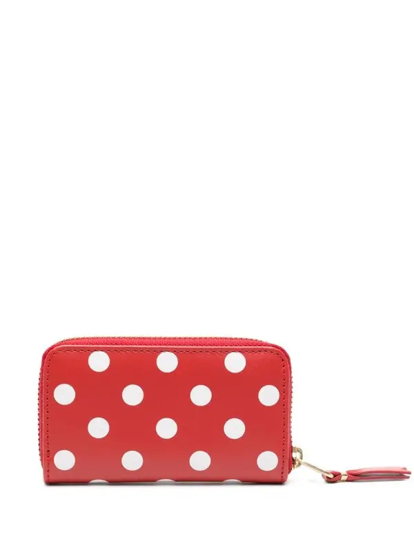 Comme Des Garçons Polka Dot-print Leather Wallet