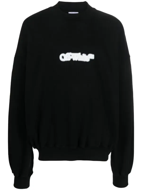 Off-White Logo-print Cotton Sweatshirt - Black