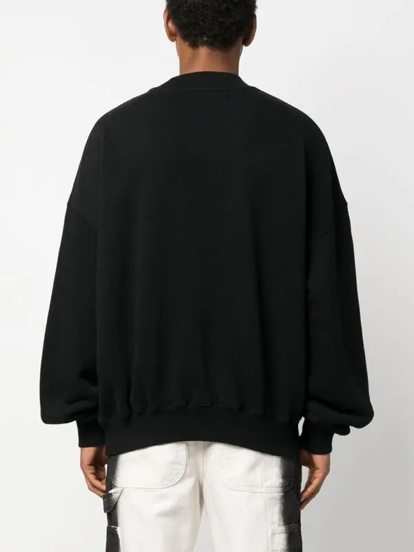 Off-White Logo-print Cotton Sweatshirt - Black