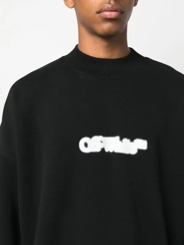 Off-White Logo-print Cotton Sweatshirt - Black