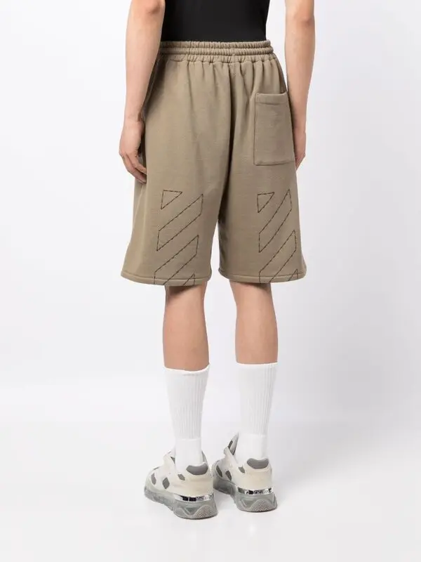 Off-White Diag Cotton Track Shorts