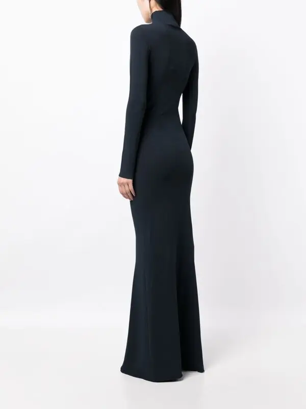 Off-White Long-sleeve Maxi Dress - Blue