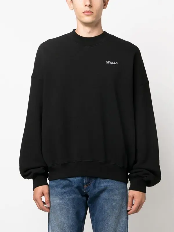 Off-White Scratch Arrow-print Cotton Sweatshirt