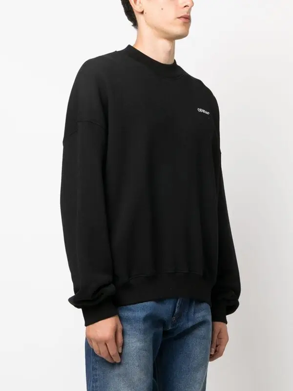 Off-White Scratch Arrow-print Cotton Sweatshirt